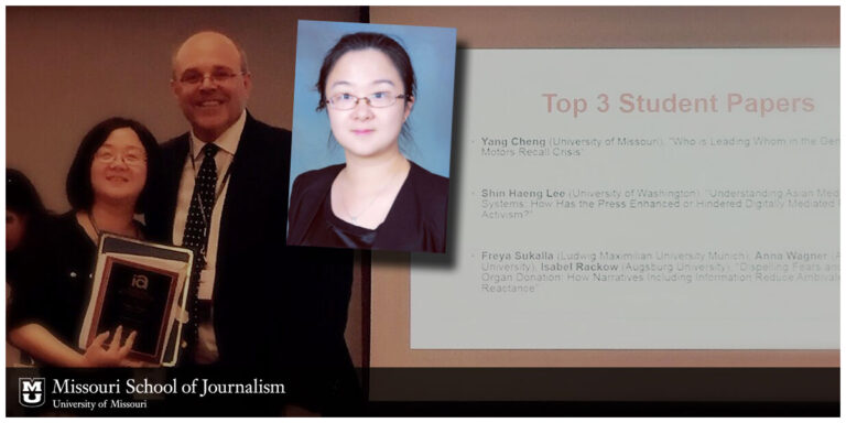 Yang Cheng Wins Research Award - Mizzou School of Journalism
